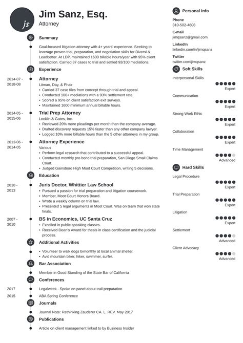 Attorney Resume Examples And Template For 2025