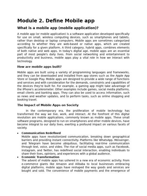Module 2 Define Mobile App Pdf