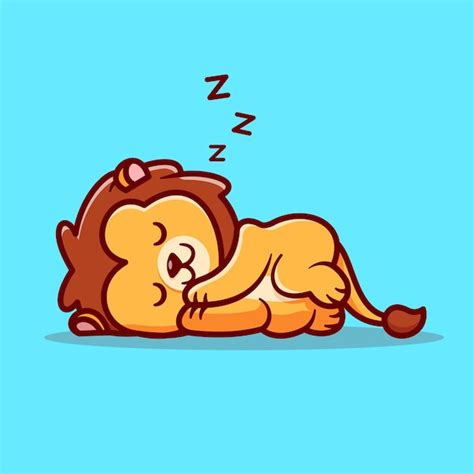 Cartoon Sleeping Lion