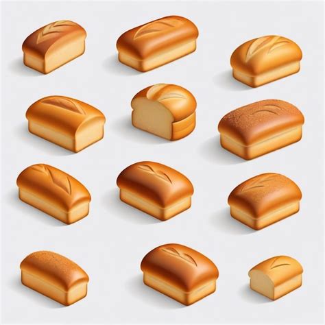 A Collection Of Small Cakes With The Top Left Open Premium Ai Generated Vector