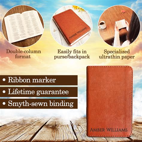 Personalized Esv Pocket Bible With Name Engraved Small Bible Custom
