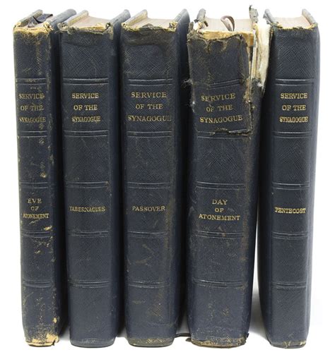 5 Prayer Books For Service Of The Synagogue
