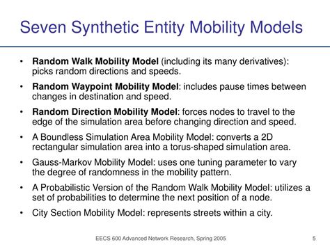 Ppt Mobility Models For Wireless Ad Hoc Network Research Powerpoint
