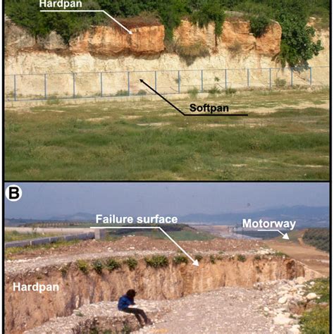 Various Views Of Caliche Outcrops A Hardpan Level Of Caliche