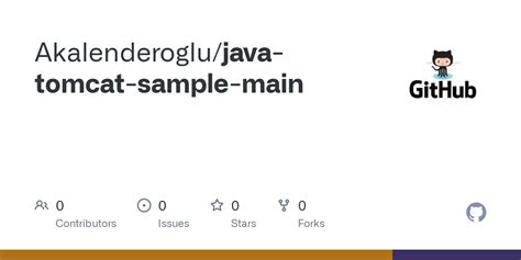 Github Akalenderoglujava Tomcat Sample Main