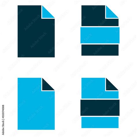File Icons Colored Set With Otf File Png File Db And Other Otf Elements Isolated Vector