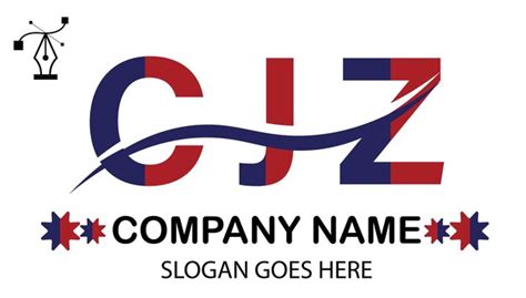Logo De La Lettre Cjz Vecteur Premium