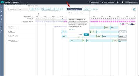 主管如何使用 Amazon Connect 管理网站查看已发布的日程安排 Amazon Connect