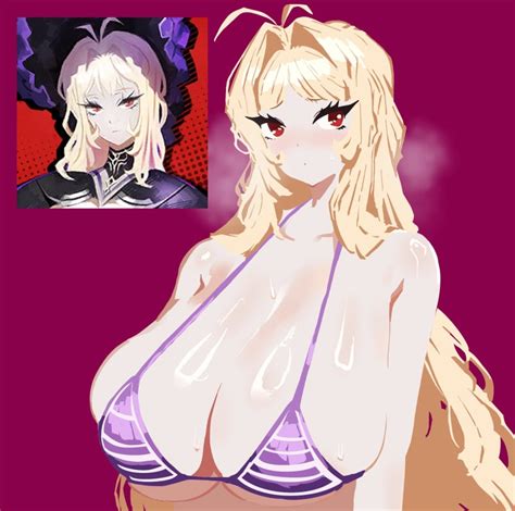 Rule 34 1girls Ahoge Arraf270 Bare Shoulders Big Breasts Bikini Top