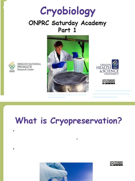 8b Cryobiology Lecture Part 1 Powerpoint Pdf Freezing