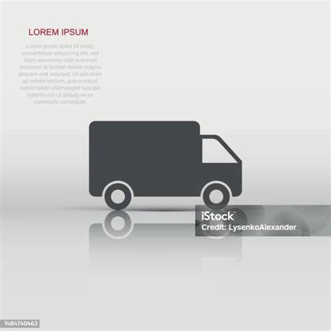 벡터 트럭 플랫 스타일의 자동차 아이콘 빠른 배송 서비스 배송 기호 그림 그림입니다 자동차 밴 사업 개념입니다 개념에 대한 스톡 벡터 아트 및 기타 이미지 Istock