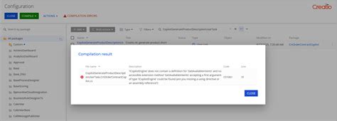 Compilation Error After Installing Order And Contract Management On