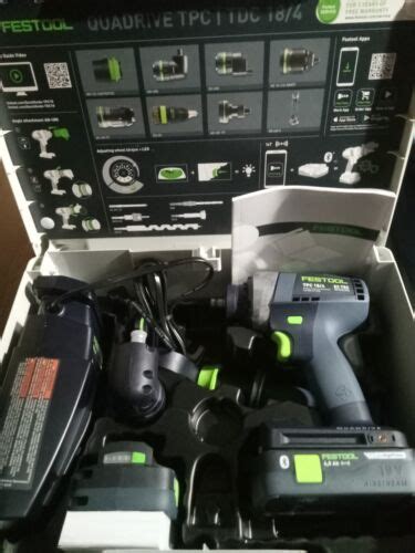 Festool Cordless Drill QUADRIVE TPC 18 4 HPC4 0 I Set EBay