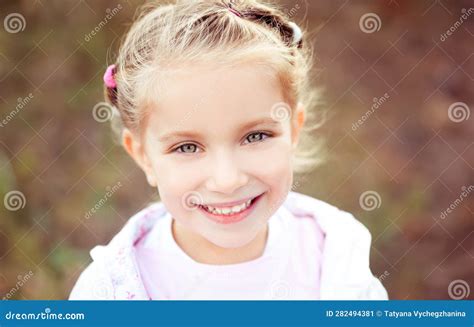 Beautiful Liitle Girl Close Up Stock Image Image Of Head Preschooler 282494381