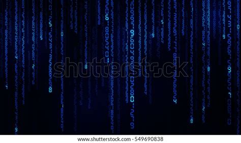 Cyberspace Blue Falling Numbers Abstract Background Stock Vector Royalty Free 549690838