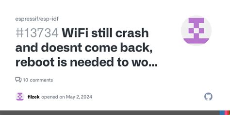 Wifi Still Crash And Doesnt Come Back Reboot Is Needed To Work Again