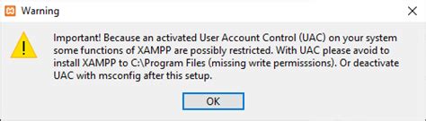 Php Do I Have To Disable Uac In Windows 10 In Order To Install Xampp