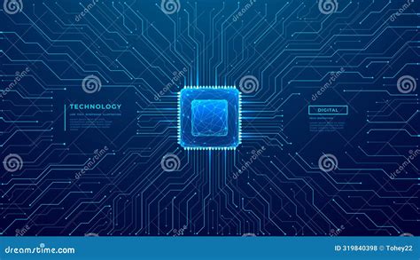 Computer Chip Semiconductor With Electrical Component Motherboard