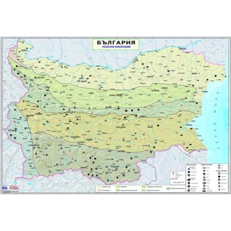 КАРТА НА БЪЛГАРИЯ ПОЛЕЗНИ ИЗКОПАЕМИ Развитко