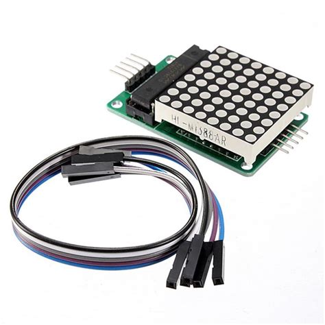 Max7219 Dot Matrix Mcu Led Display Control Module Kit With Dupont Cable Sale Online Geekpaw
