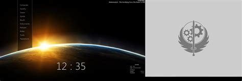 Clean Dual Monitor Setup R Rainmeter