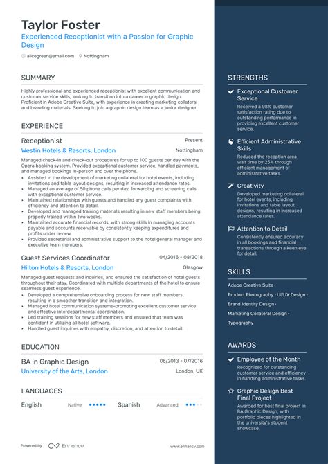 3 Receptionist Cv Examples For 2024