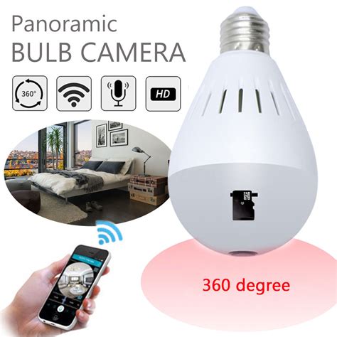 360° Panoramic 960p Hd Wireless Ip Camera Wifi Light Bulb Cctv Home