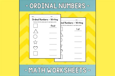 Ordinal Numbers Writing Worksheets Graphic By Atlasart Creative Fabrica