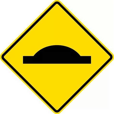Oval Shaped Yellow And Black Road Sign ป้าย