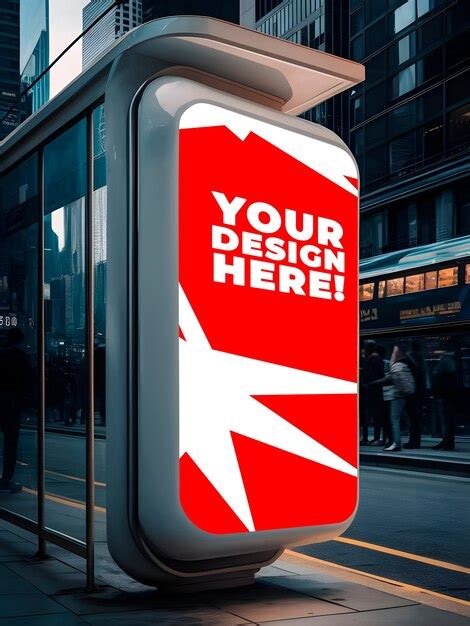 Bus Stop Mockup Bus Stop Premium AI Generated PSD