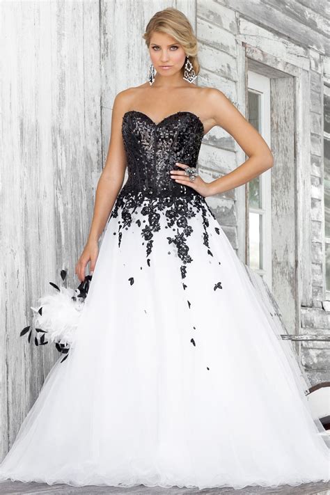 Black And White Wedding Dress Plus Size Dresses Images 2022