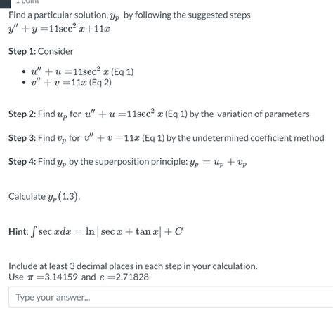 Solved Find A Particular Solution Yp ﻿by Following The
