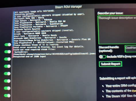 Fatal Error With Steam Rom Manager Rsteamdeck