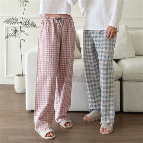 4장이상 무료배송체크 잠옷바지 커플파자마 국내산 홈웨어