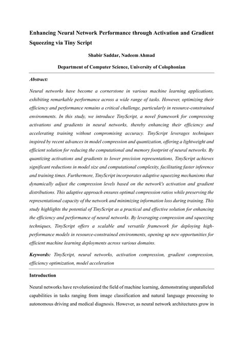 Pdf Enhancing Neural Network Performance Through Activation And