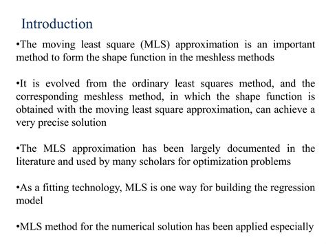 An Adaptive Moving Total Least Squares Method For Curve Fitting Pptx