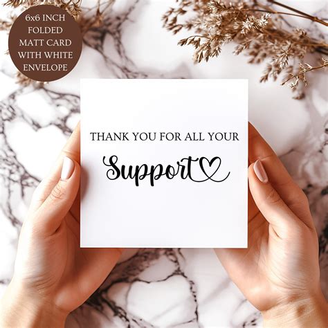 Thank You For Your Support Cards