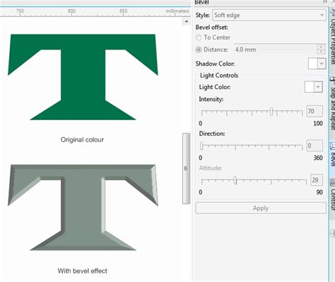 How Do I Create A Bevel Effect On An Object And Still Keep The Original Colour CorelDRAW X