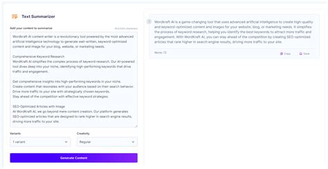 best free online text summarizer generator wordkraft