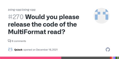 Would You Please Release The Code Of The Multiformat Read · Issue 270