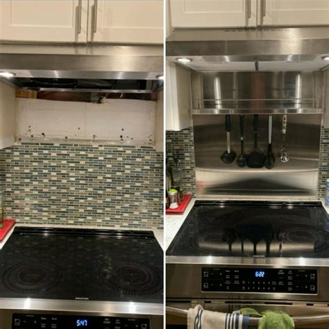 Stainless Steel Kitchen Backsplash Installation Hedgehog Home