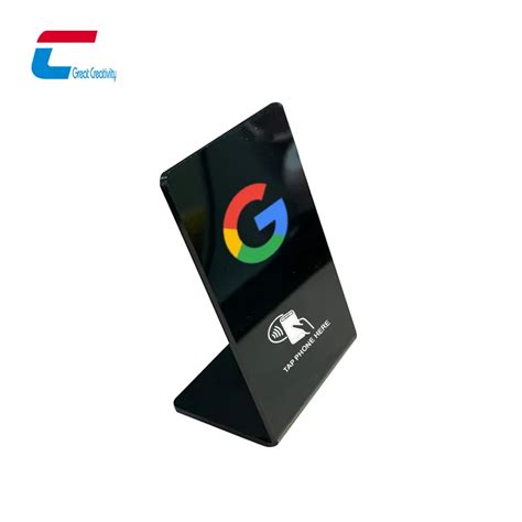 Customized NFC Stand With QR Code For Google Reviews