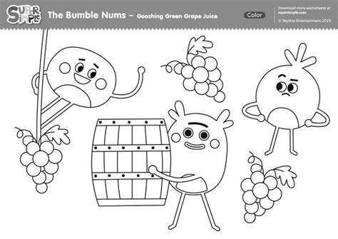 Nums Bumble Gruff Supersimple Sketch Coloring Page