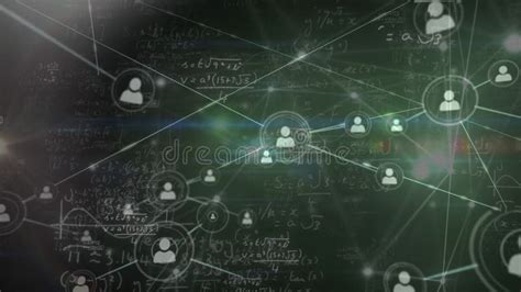 Animation Of Network Of Connections With Icons Over Data Processing Stock Footage Video Of