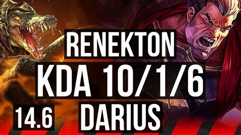 Renekton Vs Darius Top 1016 Legendary Br Diamond 146 Youtube