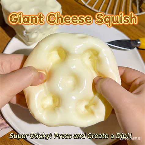 7cm Giant Vaseline Cheese Squishy Moldable Non Rebound Fidget Toy
