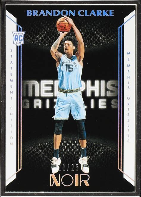 2019 20 Panini Noir Metal Frame Rookies Statement Edition Brandon