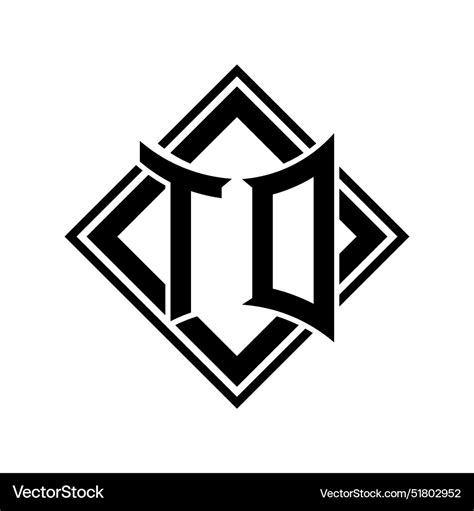 Td Letter Logo With Abstract Shield Shape Vector Image