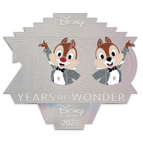 Chip N Dale Disney100 Pin Disney Visa Cardmember Exclusive 2023