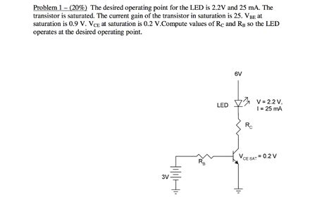 Solved Problem The Desired Operating Point For The Chegg Com
